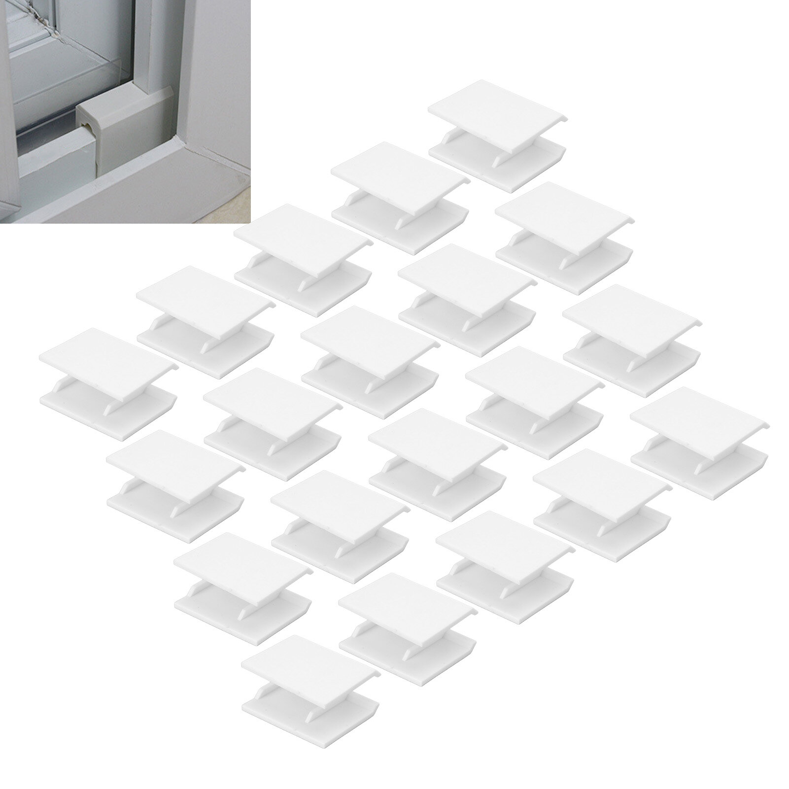 20Pcs Задвижка для раздвижных дверей и окон Блок ограничителя Пластик Без столкновений Аксессуары Короткий