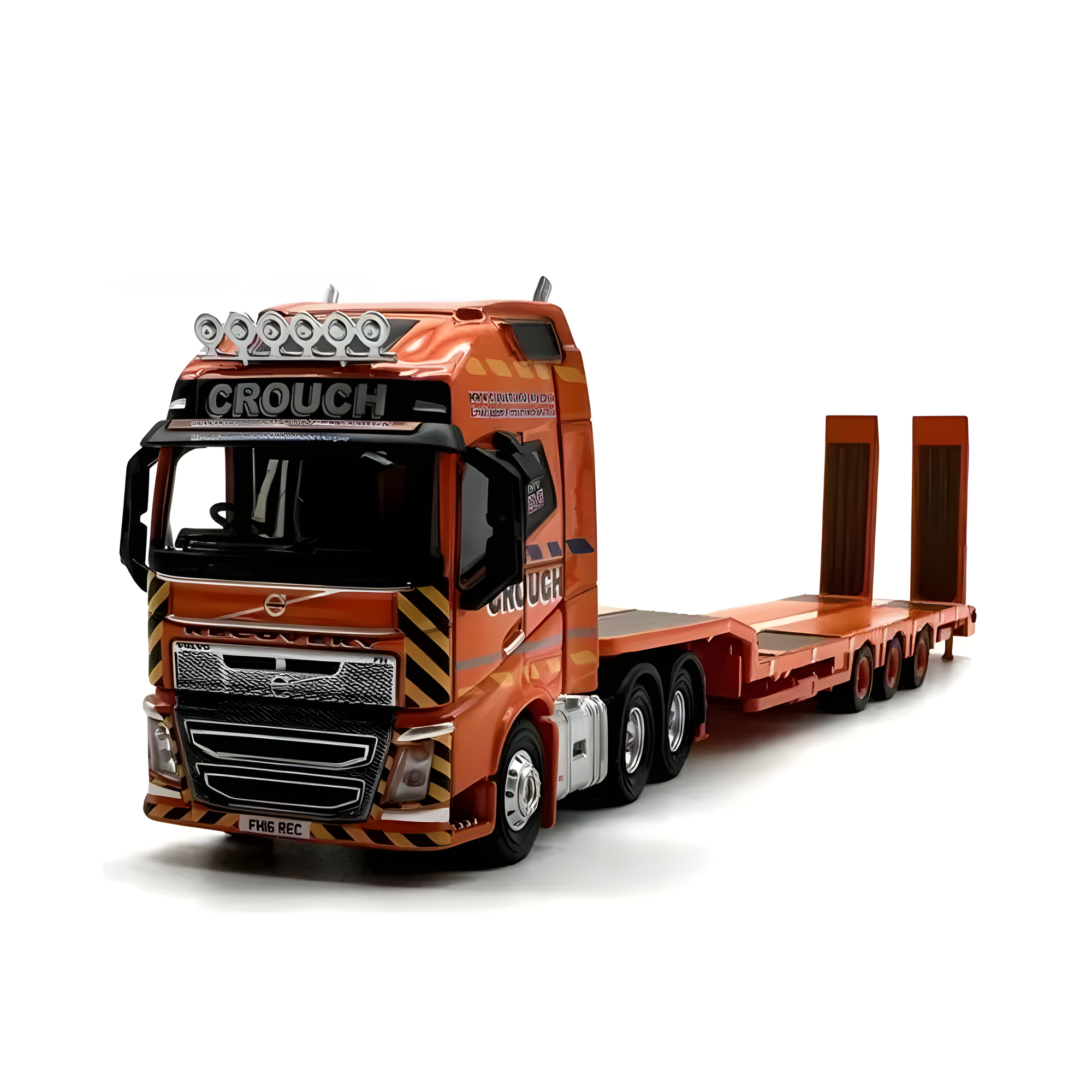 Машинка металлическая Kоллекционная модель Oxford 1:76 Volvo Fh4 Gxl semi-low loader