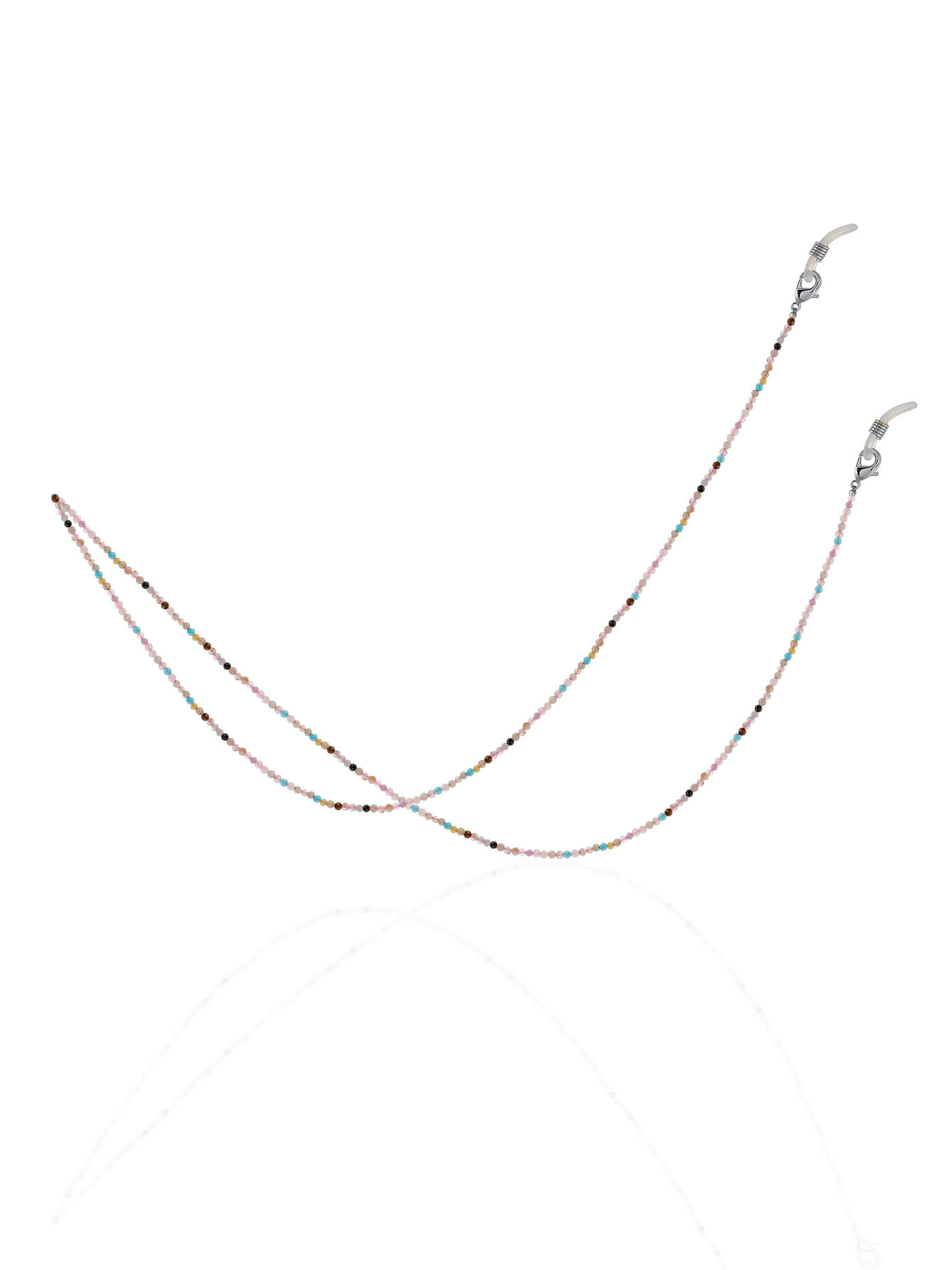 Стильная цепочка для очков с натуральными камнями