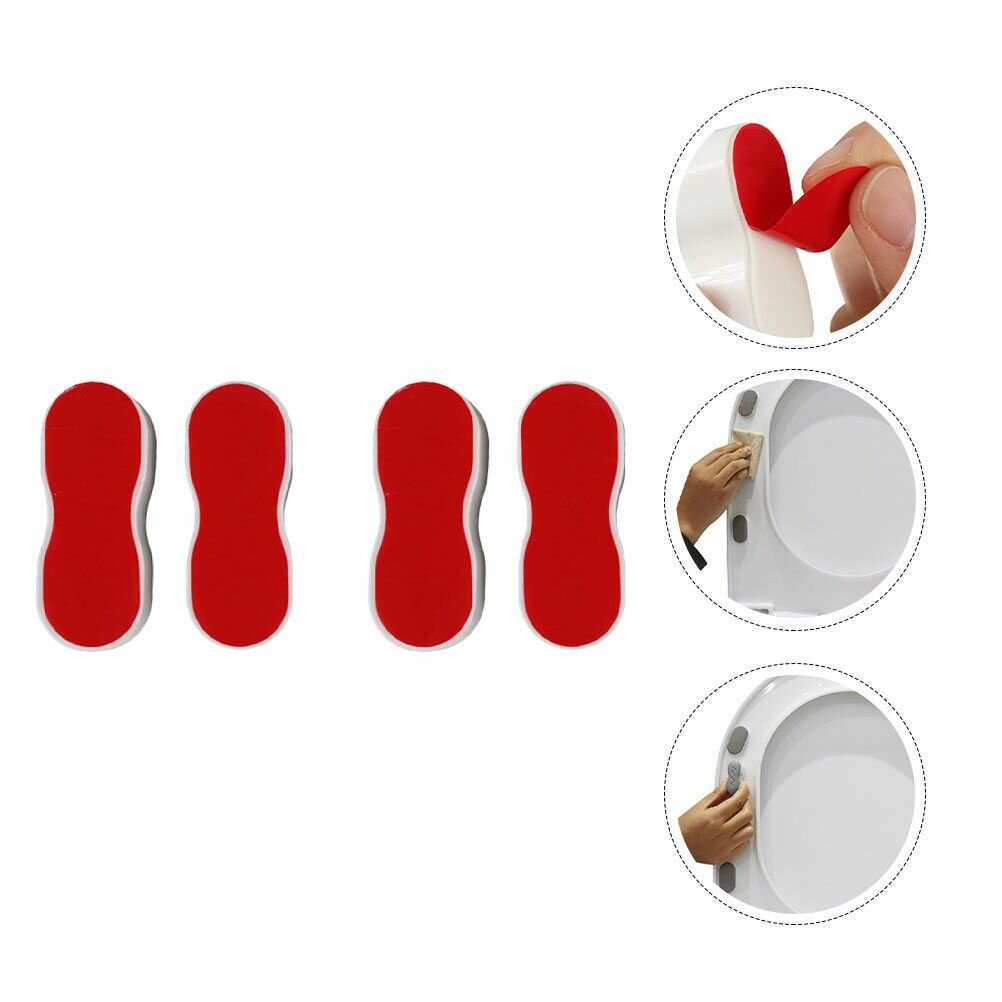 Комплект Защитных Амортизаторов Для Унитаза, Прочный Материал, 4pcs, Размер 4.5x2 см