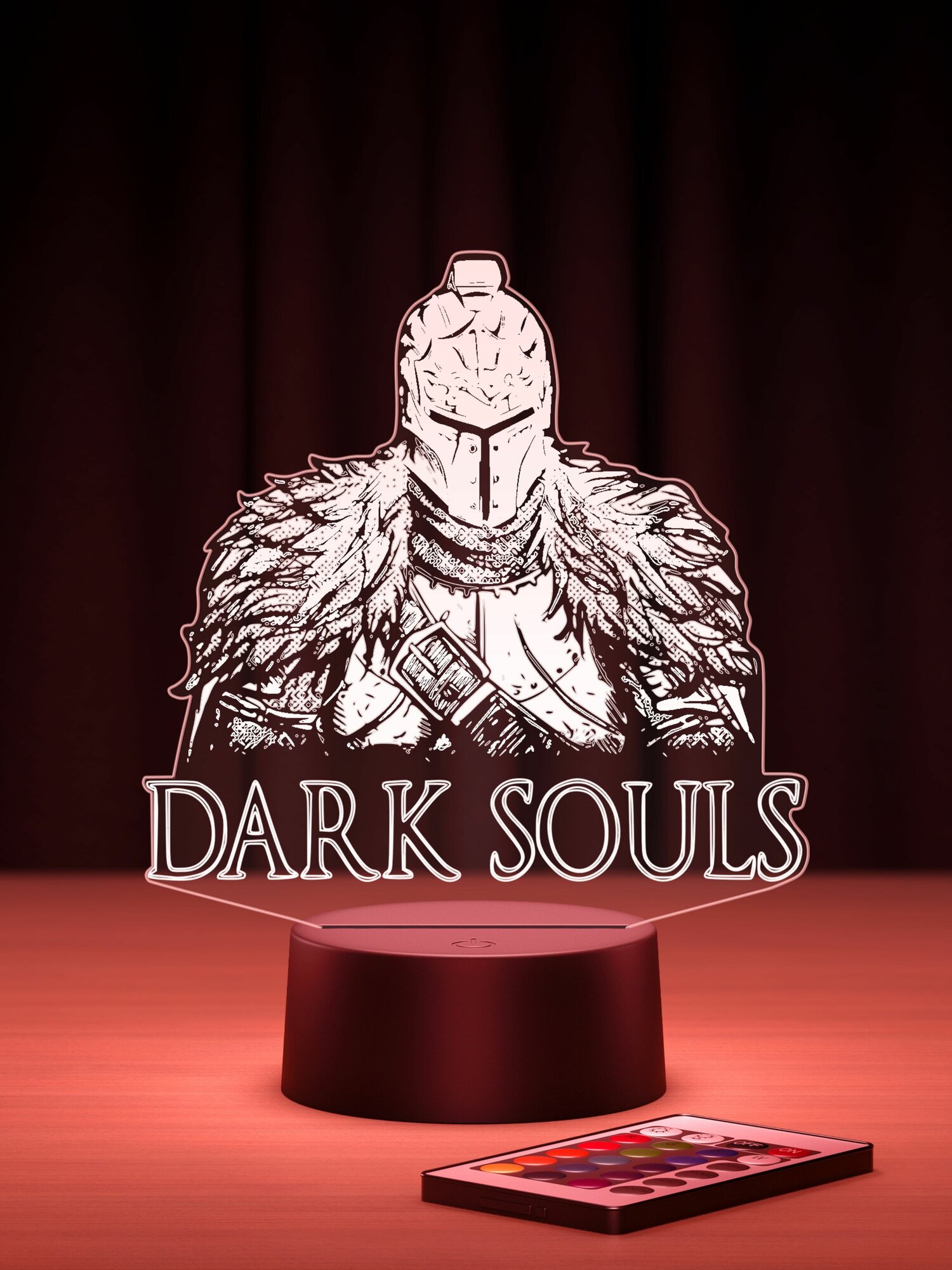Ночник Игра Дарк Соулс - Dark Souls. Подарок геймеру — декор для игровой комнаты с символикой популярных игр, узнаваемыми персонажами и атмосферой киберспорта.