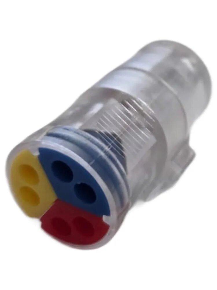 Клемма DEFA, стыковая, проходная, алюмомедная, прозрачная, 10 шт