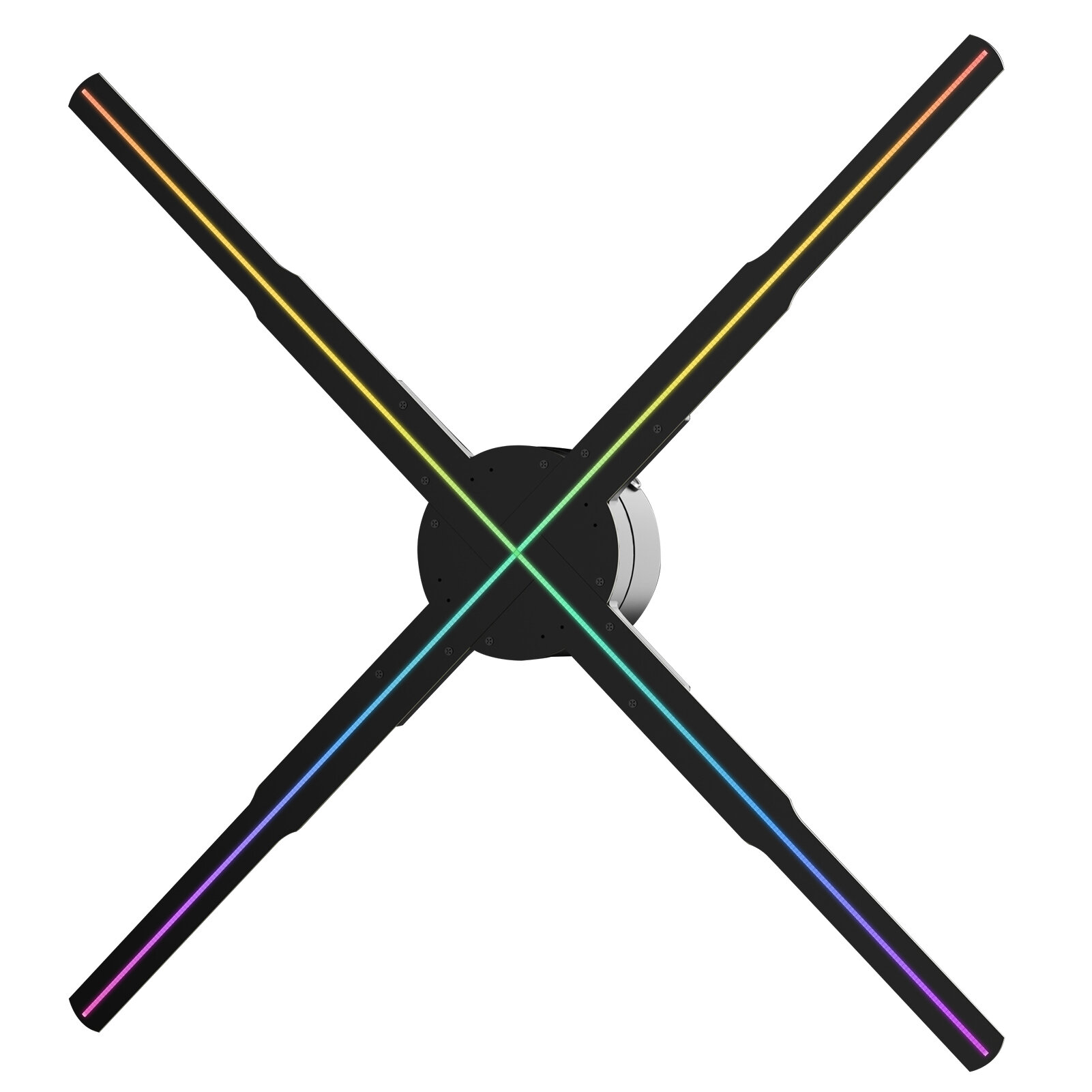 P56 3D Hologram Projector LED Advertising Display Fan 2K HD Naked Eye Video with 678pcs Light Beads Remote Control Sign Real-time Screen for Business Shop Store Bars Exhibition Entertainment Holiday Events 16GB Memory Card - 22 inch