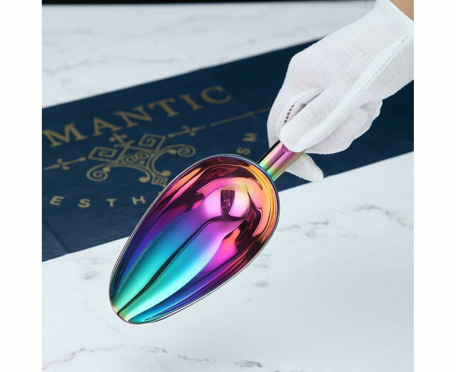 Радужная ложка для льда из нержавеющей стали