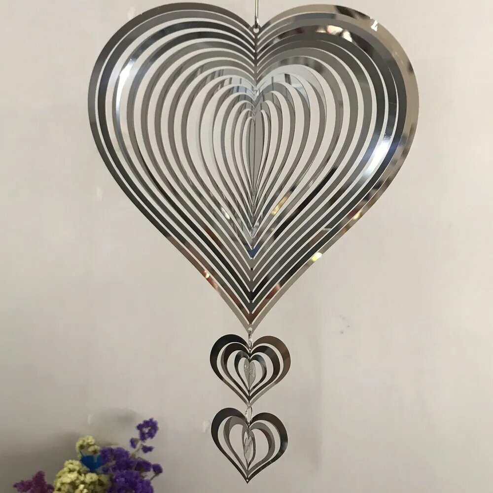 Флюгер "Ветряной прядильщик", нержавеющая сталь, серебристый