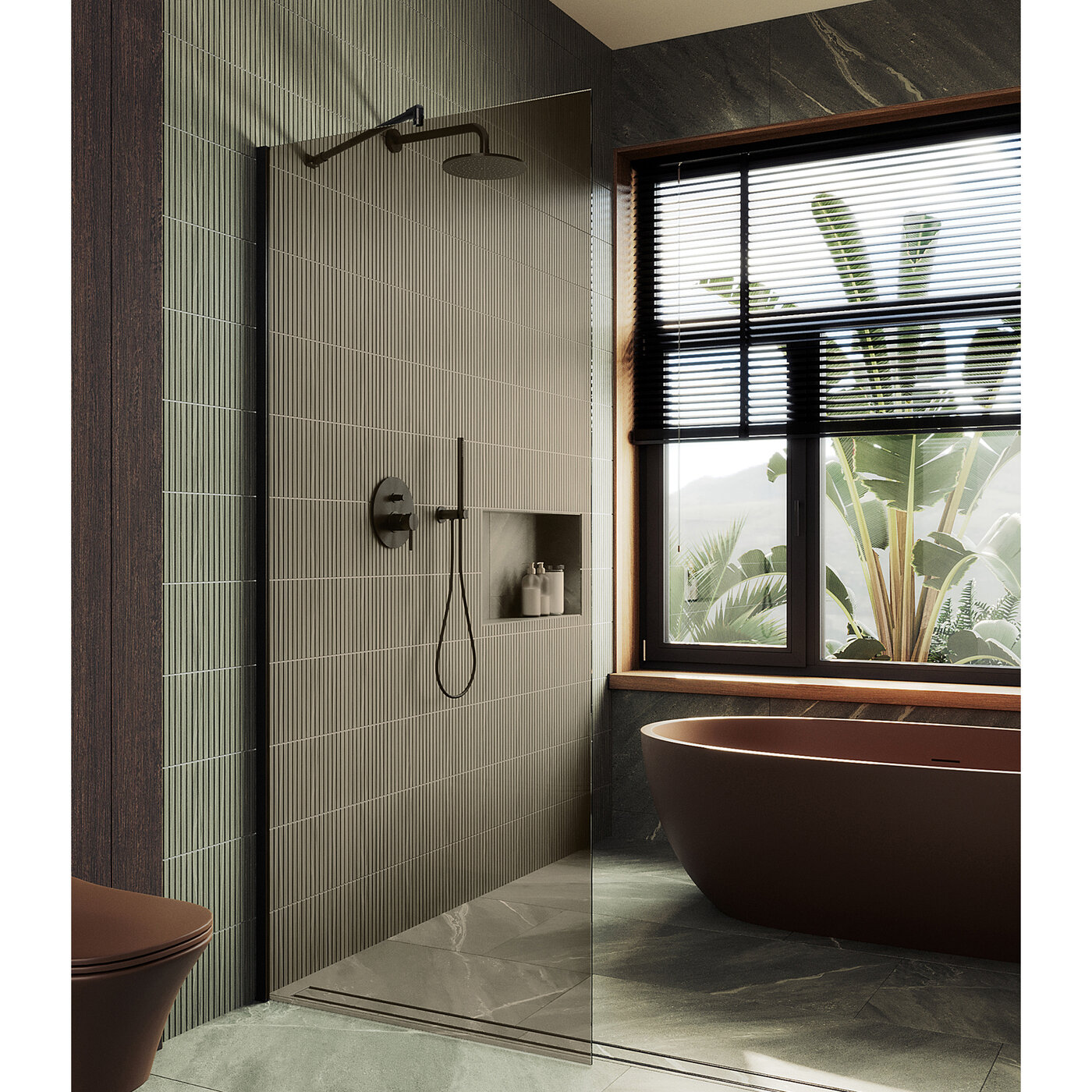 Душевая перегородка MaybahGlass 195х99 MGD-1353-6ш