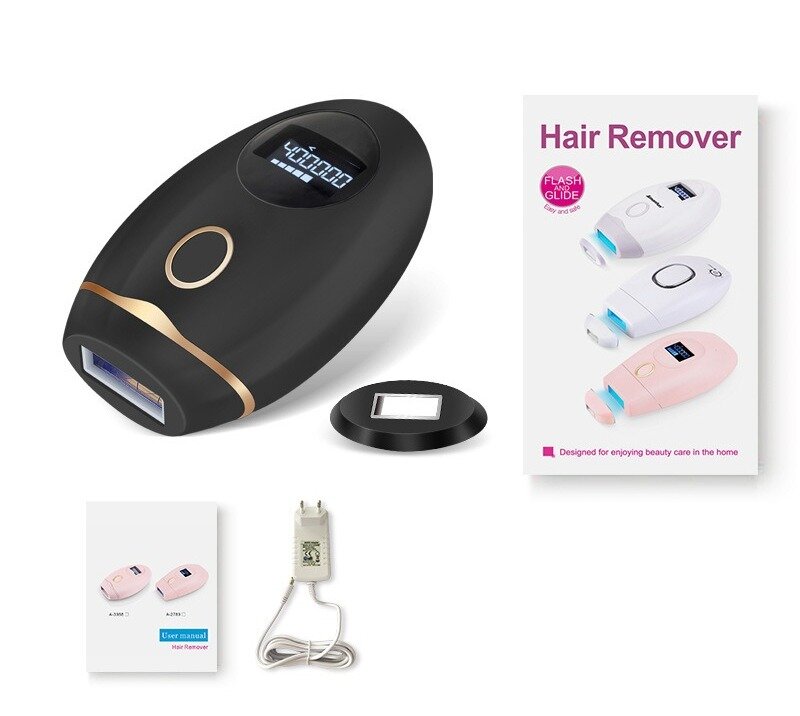 Фотоэпилятор IPL 400 000 вспышек, эпилятор лазерный женский для лица и тела, домашний безболезненный прибор