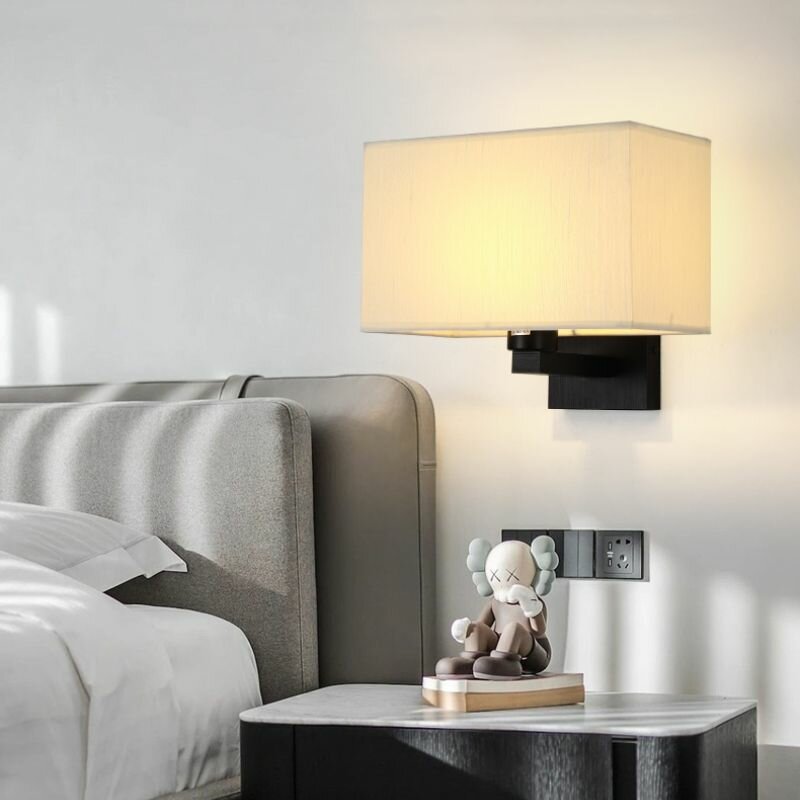 Современный простой модный тканевый декоративный настенный светильник