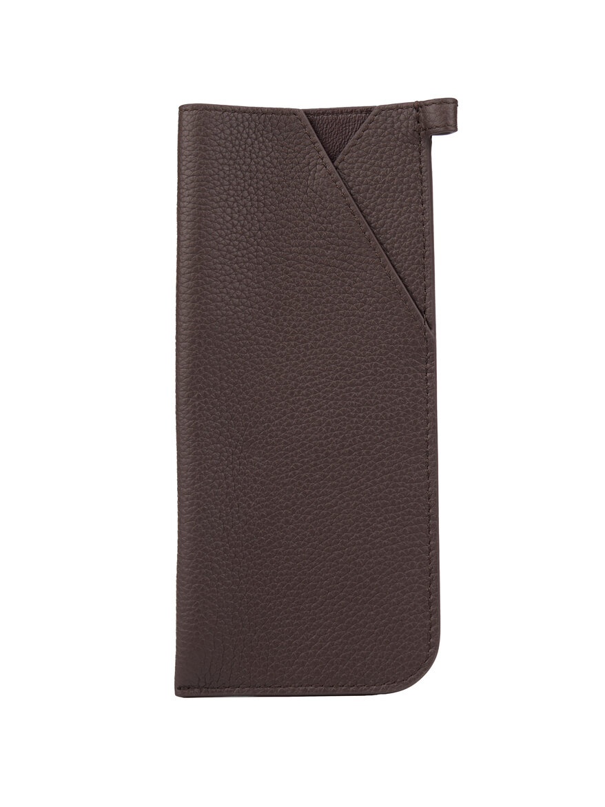 Чехол для очков MOVELI BERN, натуральная кожа, шоколадный, унисекс, 18x18 см