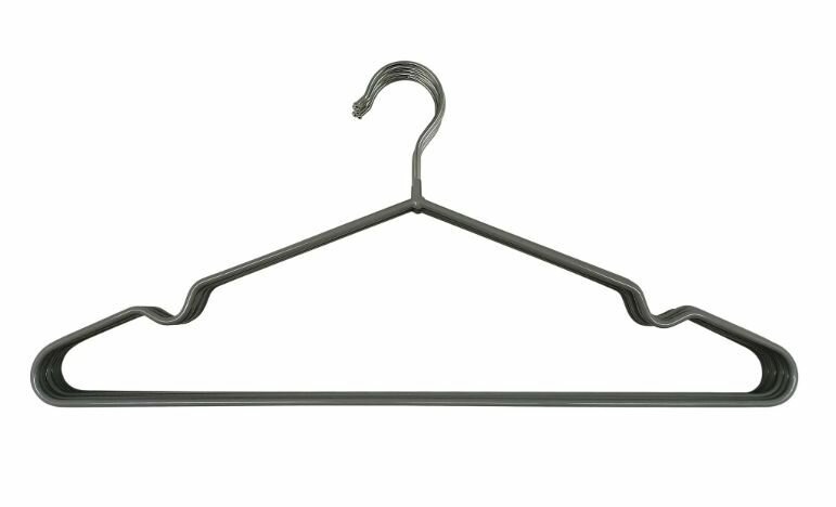 Плечики Spaceo 40.5x18.5x0.3 см металл/ПВХ 8 шт цвет гранит