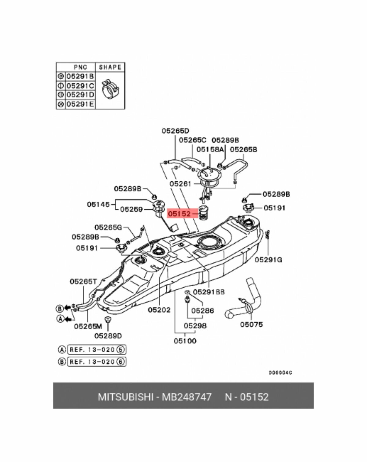 Фильтр Топл. mitsubishi L200 (Kb)/ Pajero(Mitsubishi Mb248747)