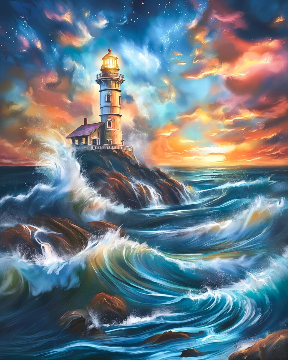 Картина по номерам 40х50 Маяк (VA-4169)