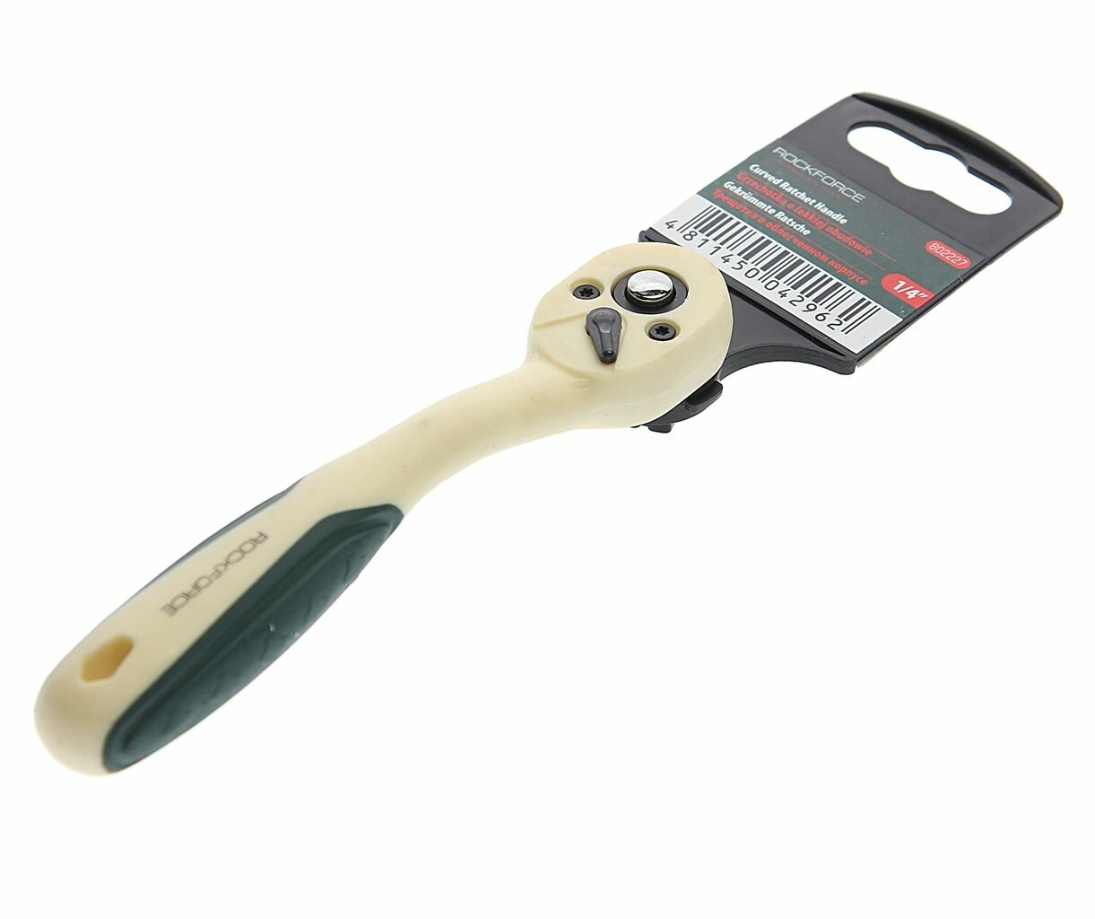 Ключ трещоточный трещотка 1/4" 72 зуба реверсивная, арт RF802227 ROCKFORCE