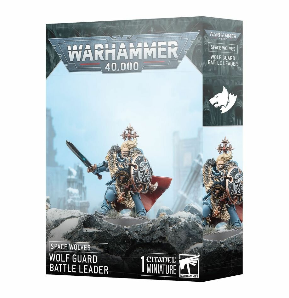 Сборная фигурка для настольной игры Warhammer 40000 - Wolf Guard Battle Leader