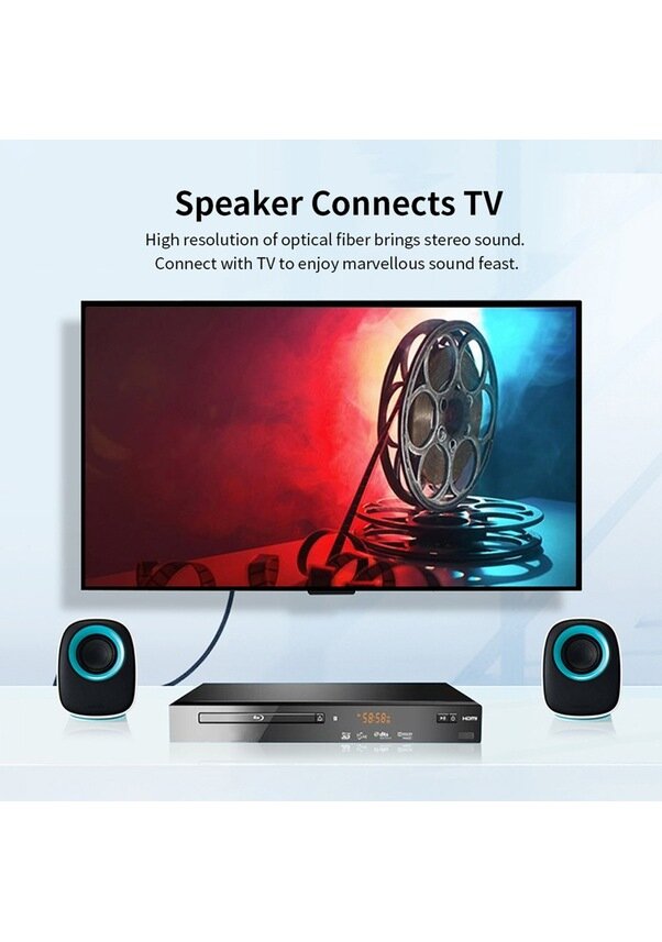 Позолоченный Toslink - Mini Toslink цифровой оптоволоконный аудиокабель с квадратным и круглым интерфейсом 3,5 мм, 150 см, черный