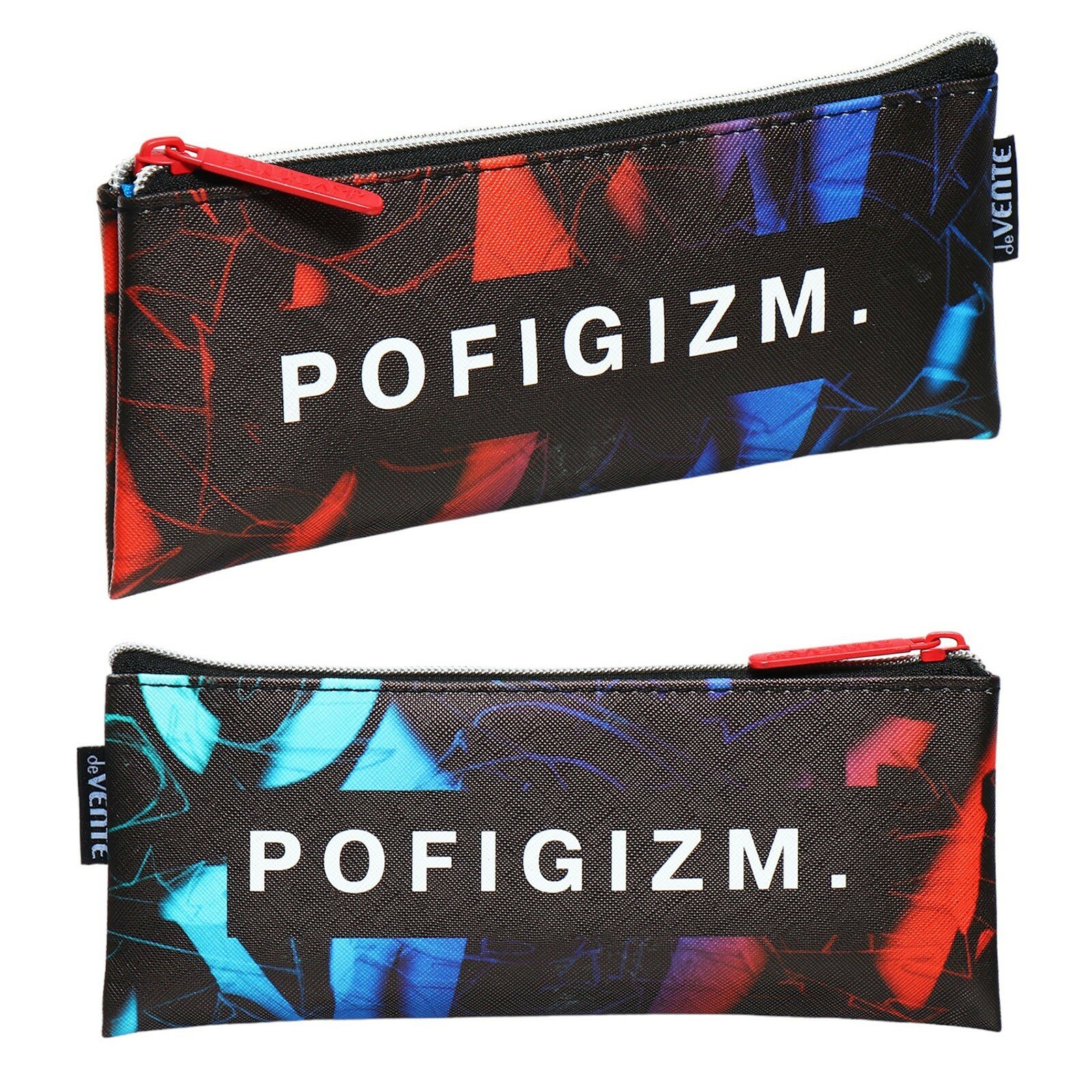 Пенал мягкий, 1 отделение, 90×215×10 мм, плоский, deVENTE, Pofigizm, искусственная кожа