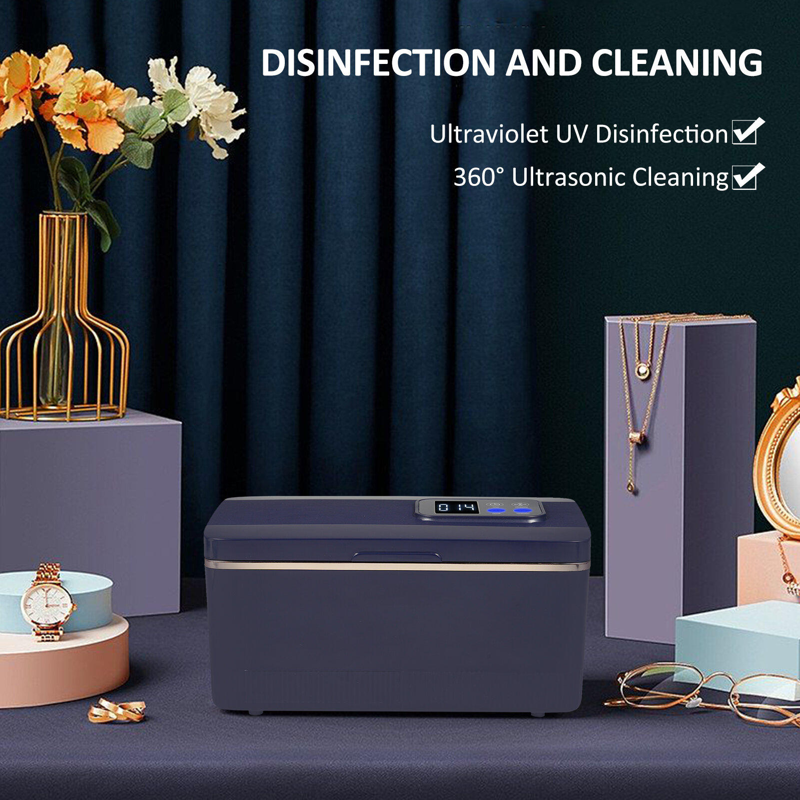 Ультразвуковая ванна 600мл, 43кГц, с УФ