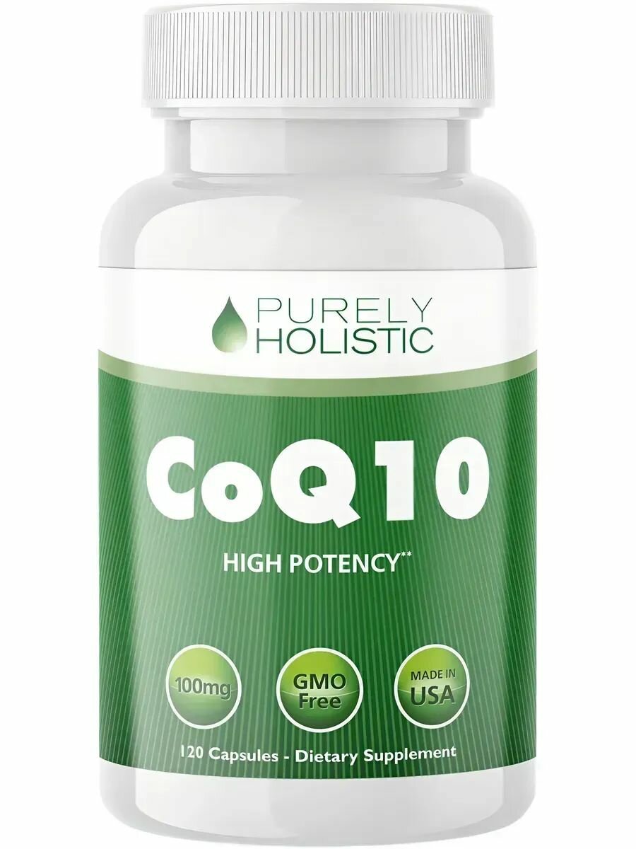 Коэнзим Q10, 100 мг, 120 капсул для здоровья сердца, энергии и антиоксидантной защиты