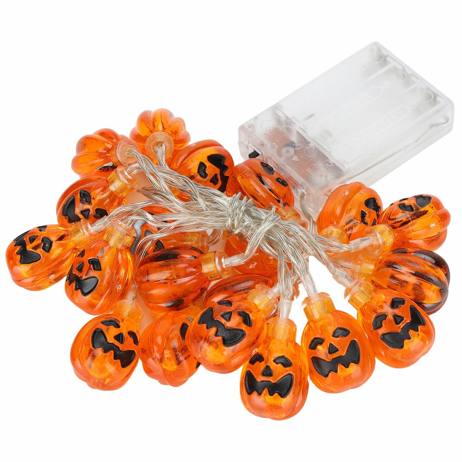 Хэллоуин тыквенные фонарики струнные аккумуляторы светодиодные тыквенные светильники для внутренних открытых украшений на Хэллоуин