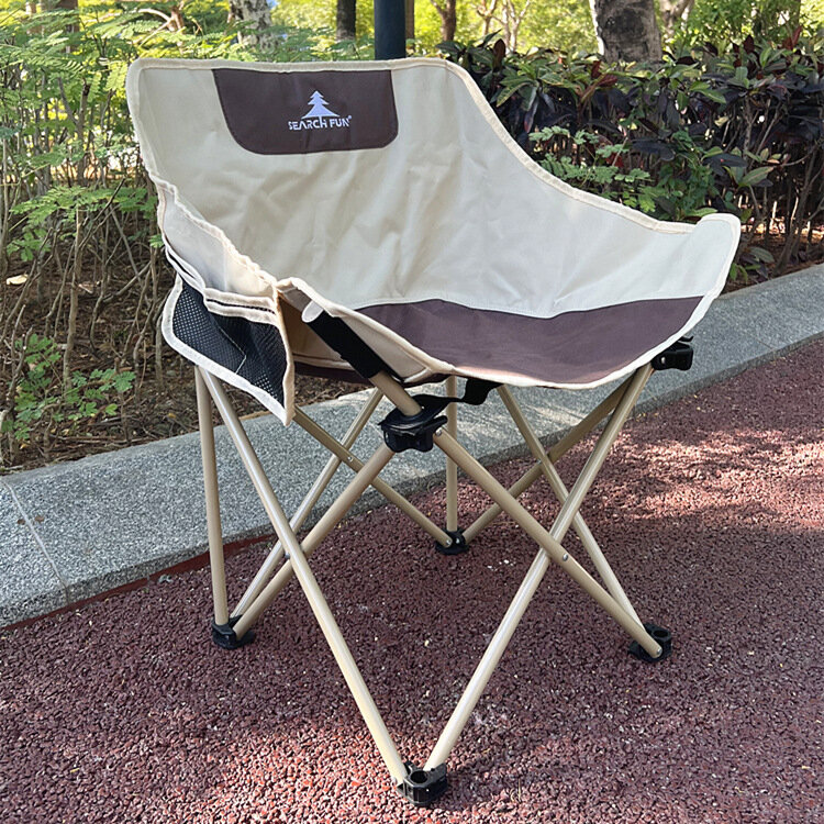 Кресло SEARCH FUN Camp Light, складное, сталь, оксфорд, бежевое