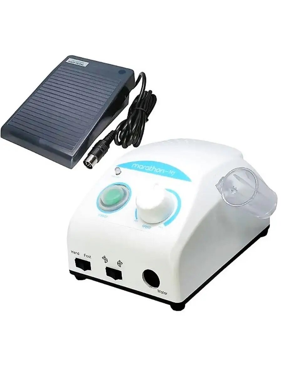 Аппарат для маникюра Marathon N7, с педалью, белый, питание от сети