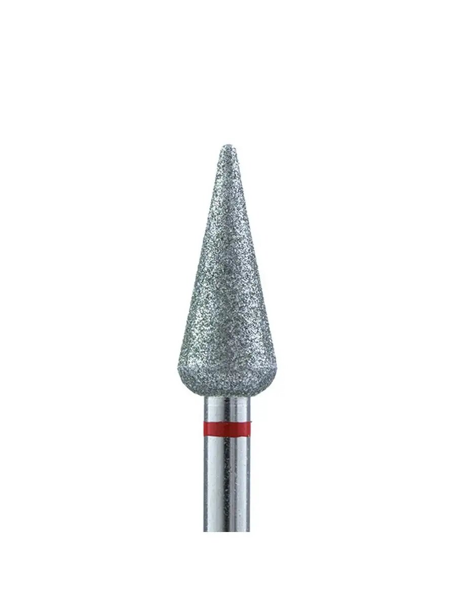Фреза алмазная для маникюра и педикюра Капля 5 мм. красный