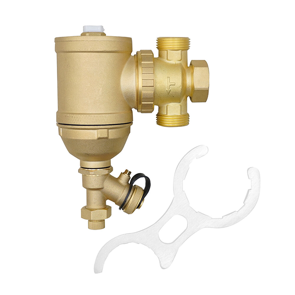 Грязеуловитель ROMMER RFW-0080 - 1" (ВР/ВР, PN6, Tmax 90°C, латунный корпус)