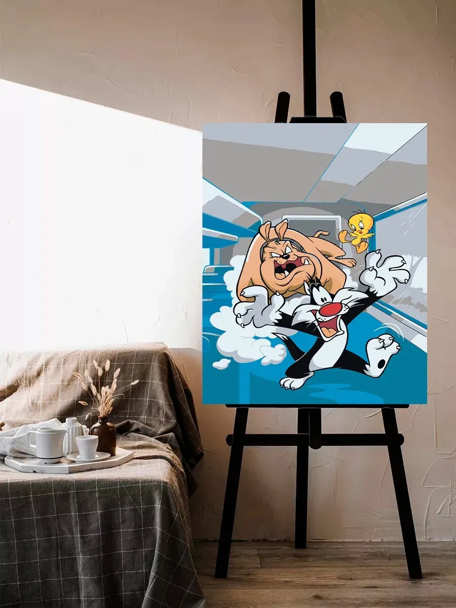 Картина по номерам Луни Тюнз шоу Мультфильм Животные