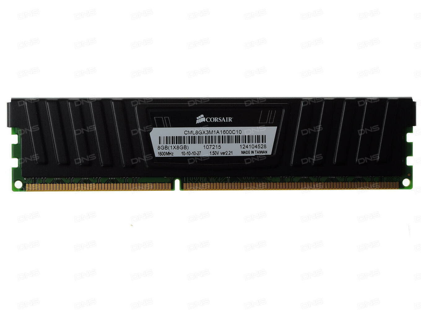 Оперативная память Corsair Vengeance (CML8GX3M1A1600C10) DIMM DDR3 8ГБ - DDR3, 8ГБх1 шт, 1600 МГц, 10-10-10-27