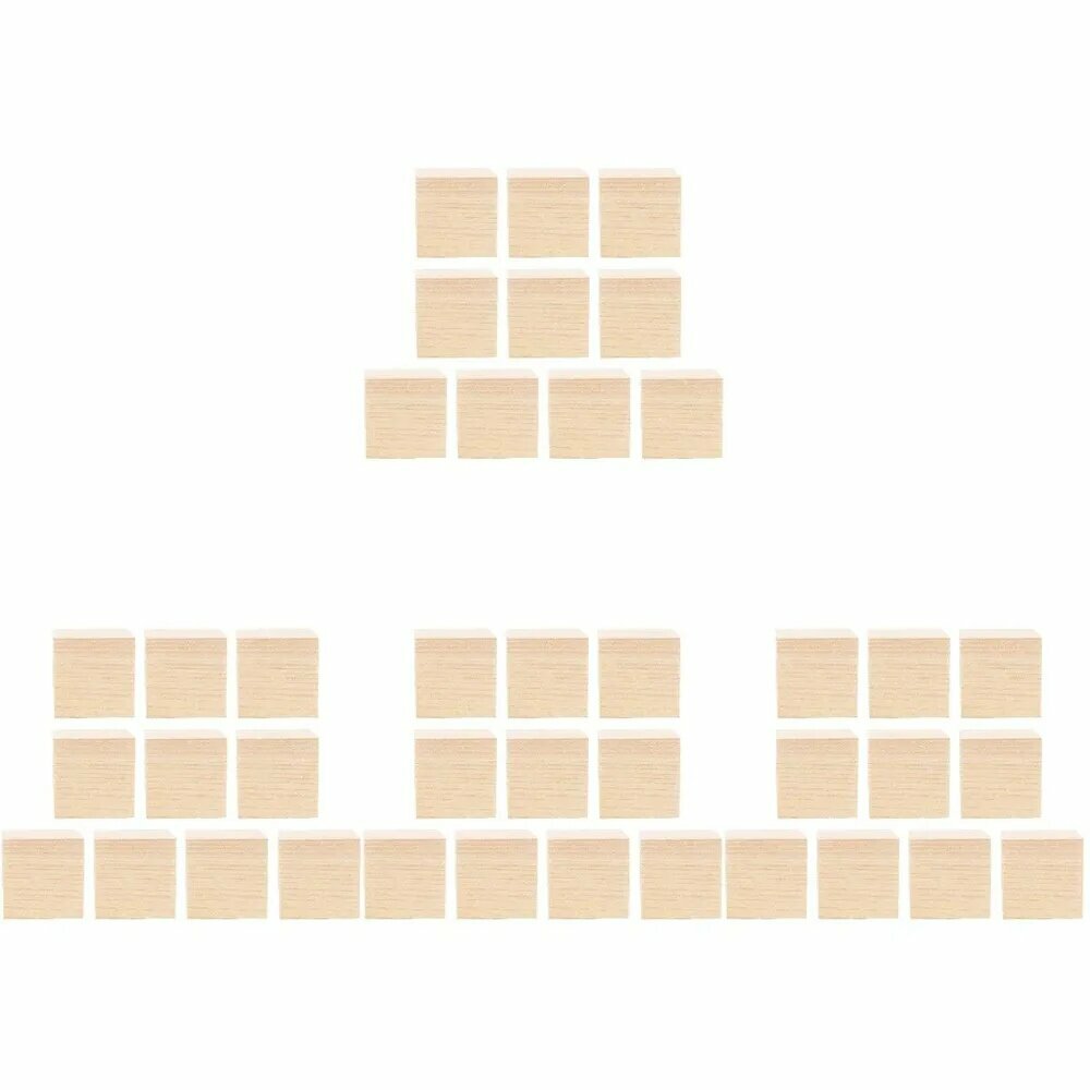 Натуральные деревянные кубики 40 шт, гладкие, для мастер-классов и рукоделия