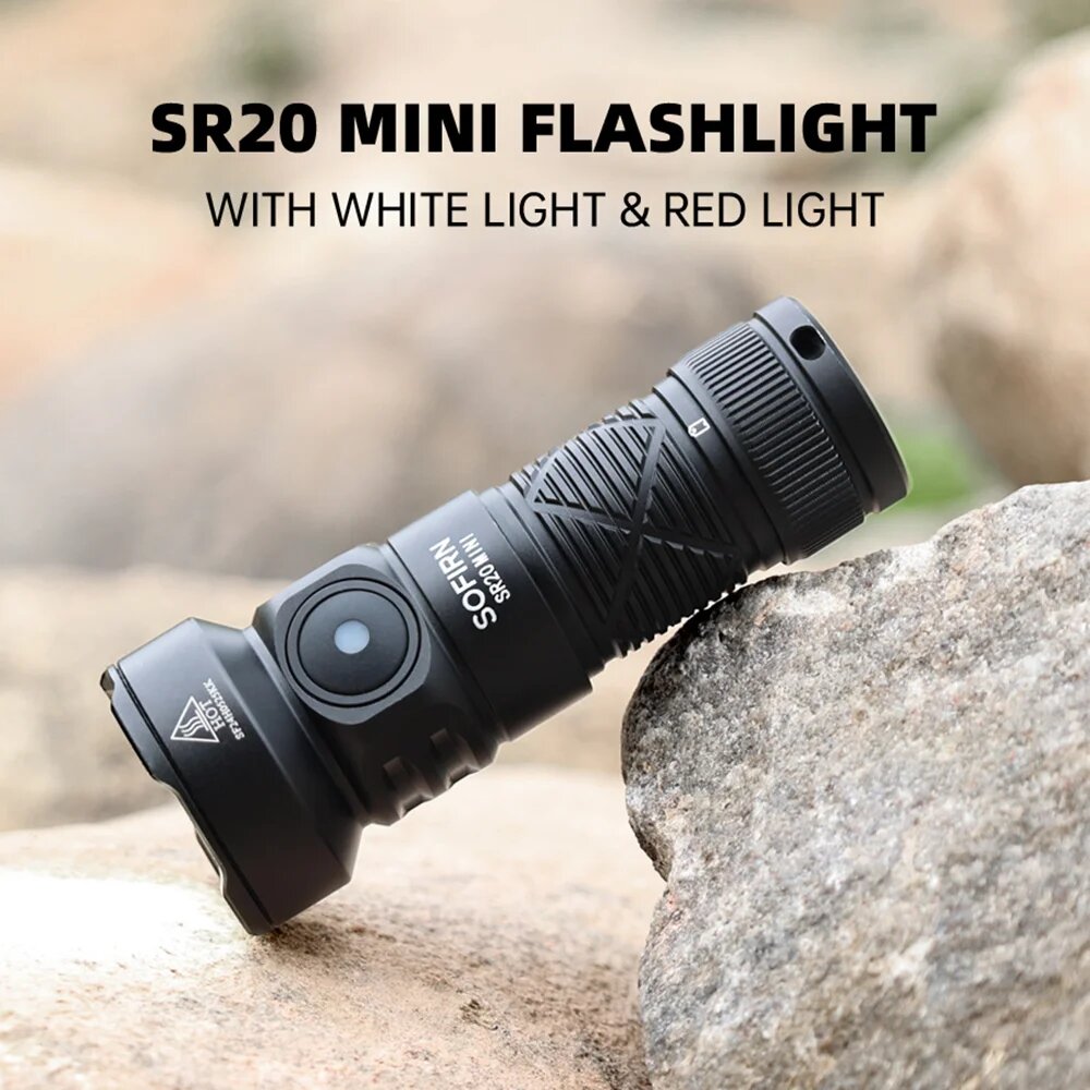 Sofirn SR20 MINI 18350 белый и красный фонарик