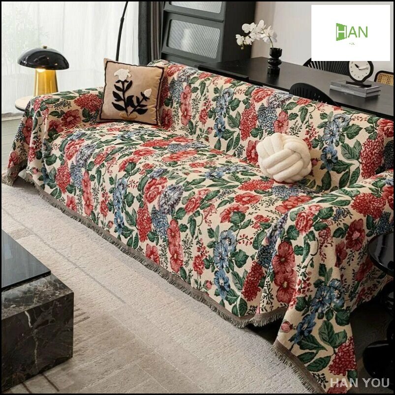 Покрывало, муслин, хлопок, 260х180см, эксклюзивное, с вышивкой, красное