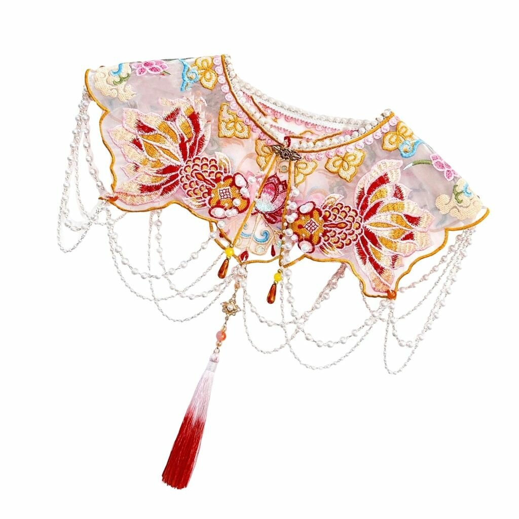 Детская вышивка тяжелой промышленностью вышитый бисером поддельный воротник Liu Su