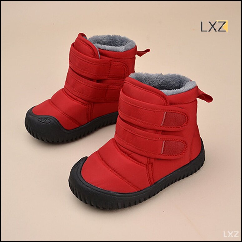 Ботинки детские "Бархат", на велкро, зимние, водоотталкивающие, плюшевая подкладка, красные