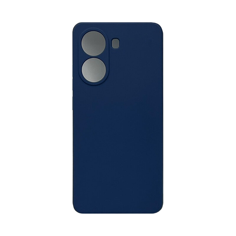 Чехол защитный для Xiaomi Poco X7 Pro с защитой камеры и подкладкой из микрофибры, силиконовый, синий