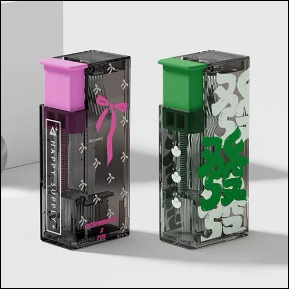 Зубная нить с зубочисткой в кейсе 2шт. Флоссеры.(розовый+зеленый)