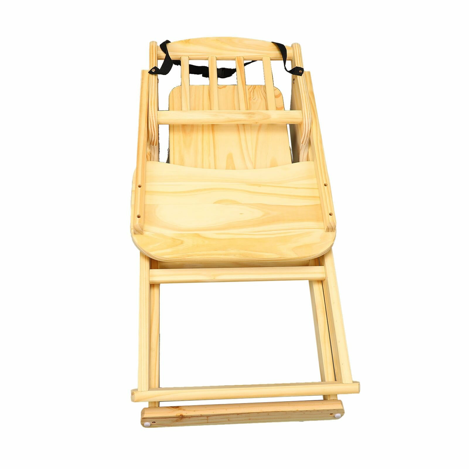 Деревянный высокий стул для кормления с регулируемой высотой и ремнями безопасности, мультифункциональный стул для детей
