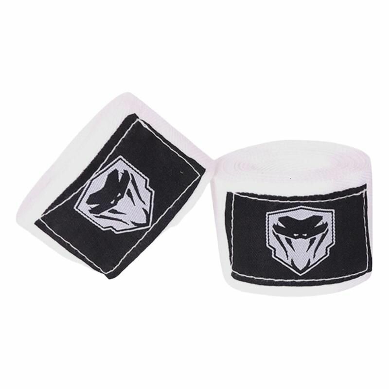 2 шт. Бинты для бокса с петлей для большого пальца Кикбоксинг Муай Тай MMA для мужчин и женщин, Белый - Два хлопка длиной 1,5 м