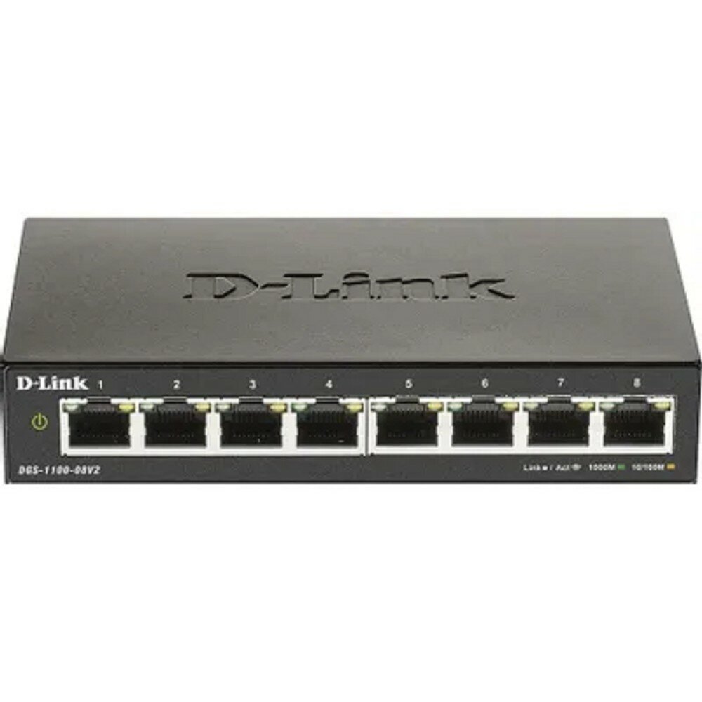 Коммутатор DGS-1100-08V2/A1A D-Link Для малых рабочих групп