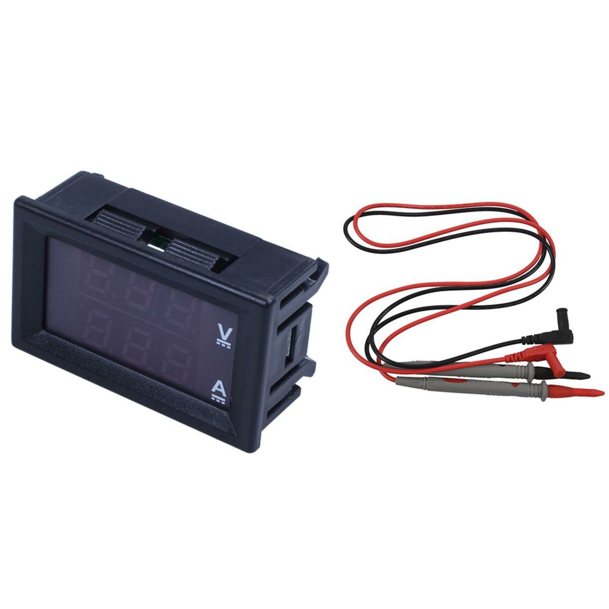 1 шт. DC0-100V 10A светодиодный дисплей постоянного тока цифровой измеритель напряжения тока головка и 1 пара шнуров тес