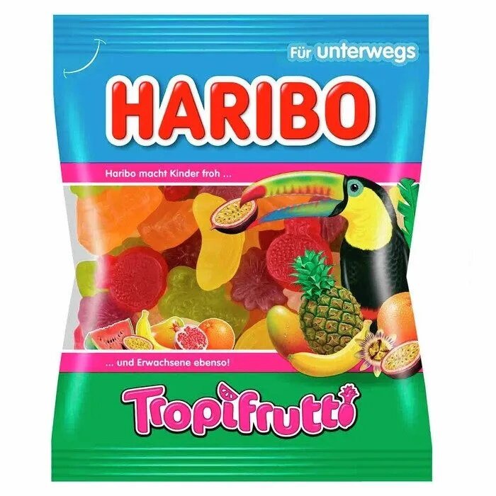 Жевательный мармелад Haribo Tropifrutti Тропические фрукты, 100г