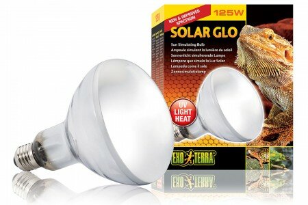 Exo Terra Лампа Exo Terra Reptile солнечного света Solar Glo 125 Вт /сочетание ультрафиолетового, инфракрасного и видимого света