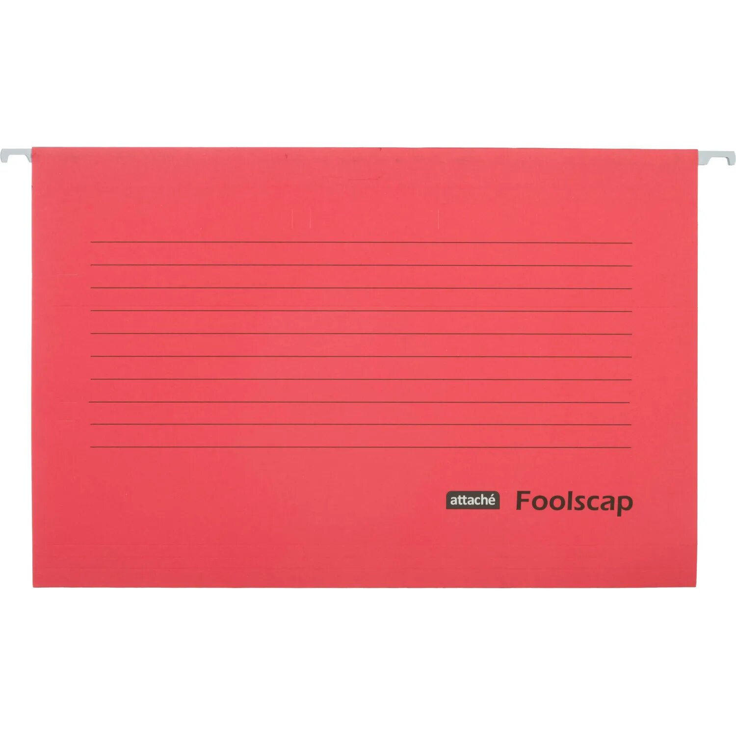 Папка подвесная Attache Foolscap, картон красный, до 200л, 5шт/уп