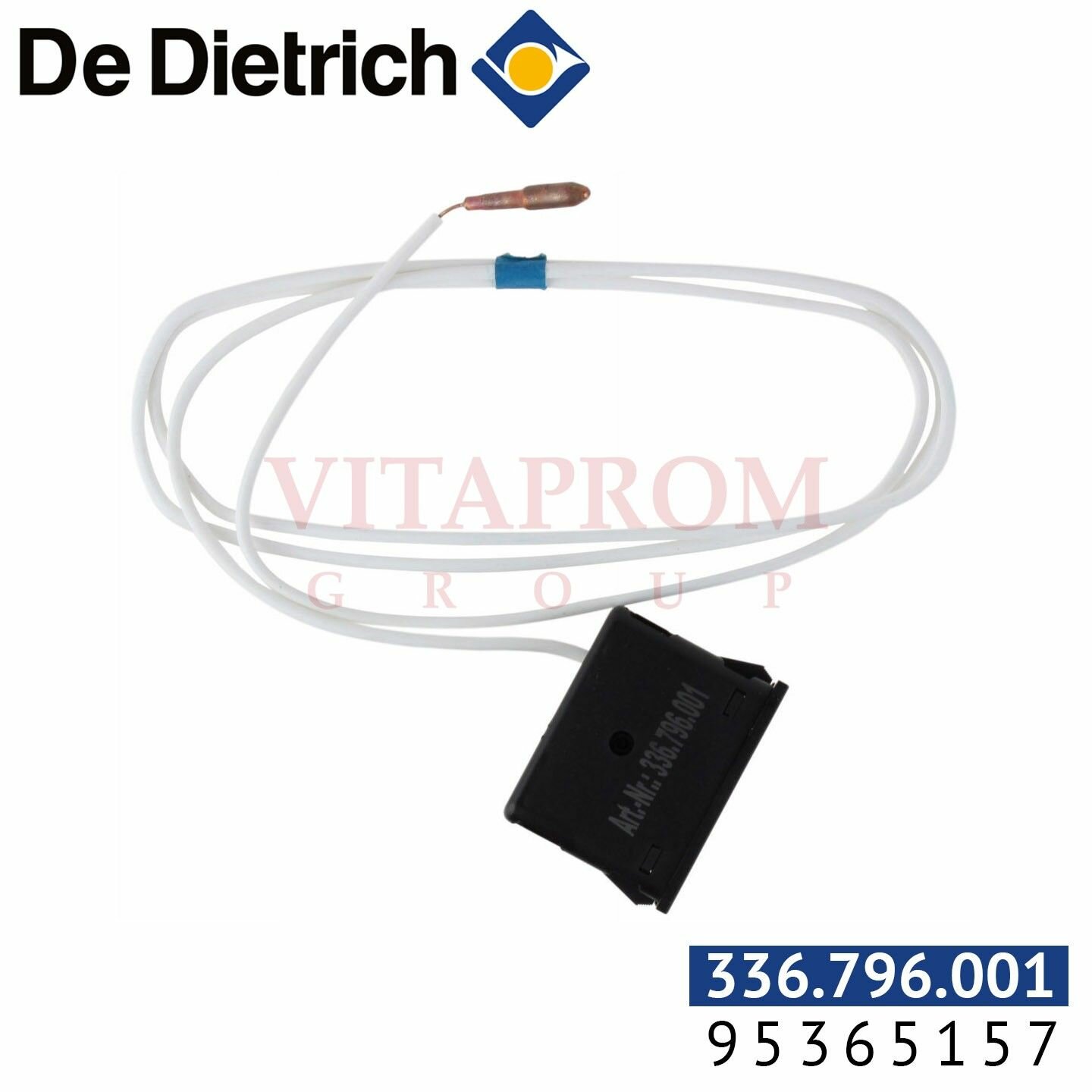 Плоский термометр для De Dietrich 95365157, 95365150