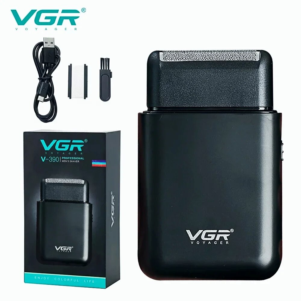 Электробритва VGR V-390, черная, с коробкой