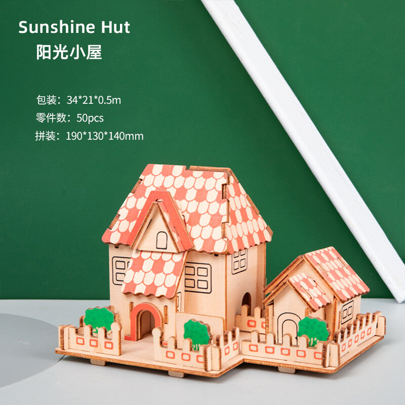 Трансграничный киоск продажа 3D трехмерных пазлов ручной работы деревянная Собранная Модель Ветряная мельница