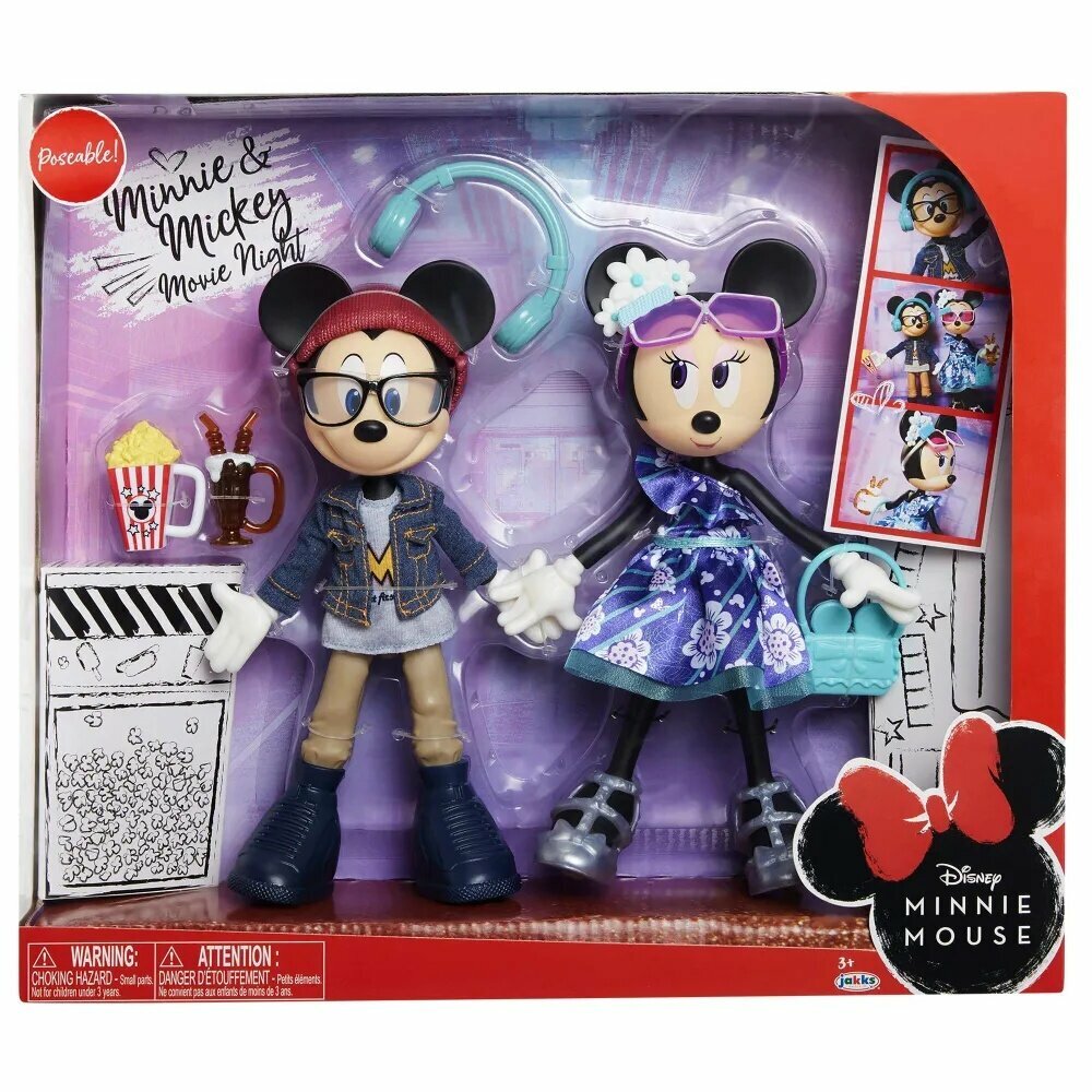 Jakks Disney Minnie Mouse / Набор игрушек для куклы Дисней Минни Маус, включающий модные костюмы, подходит для подарков на день рождения детям от 3 лет и старше. Дисней