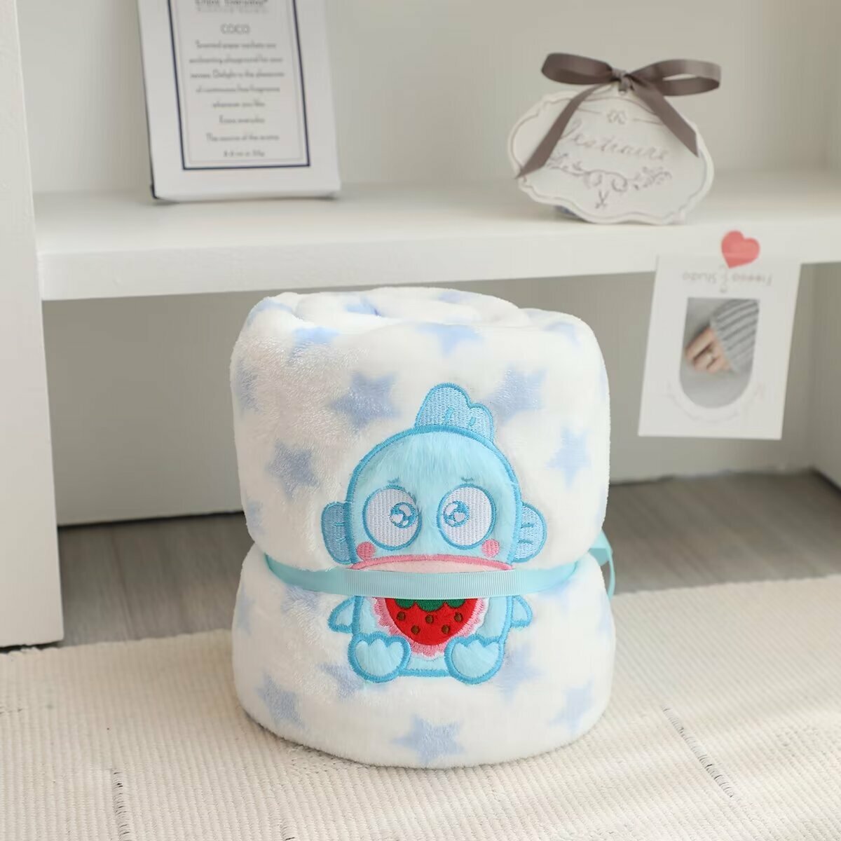 Плед из мультяшного кораллового флиса, утепленный плед для дивана, плед для офисного сна, плед для одного кондиционера, небольшой фланелевый плед.