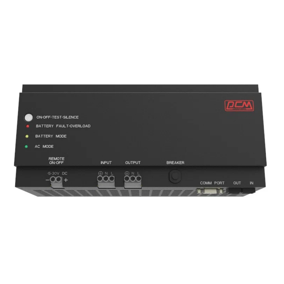 ИБП Powercom DRU, 230V, RS-232, (1114019), черный, с креплением на DIN-рейку, 850 ВА/510 Вт