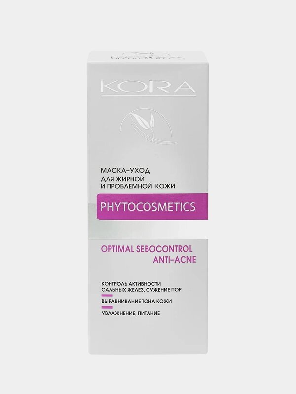 Маска-уход для жирной и проблемной кожи, марки KORA, 100 мл